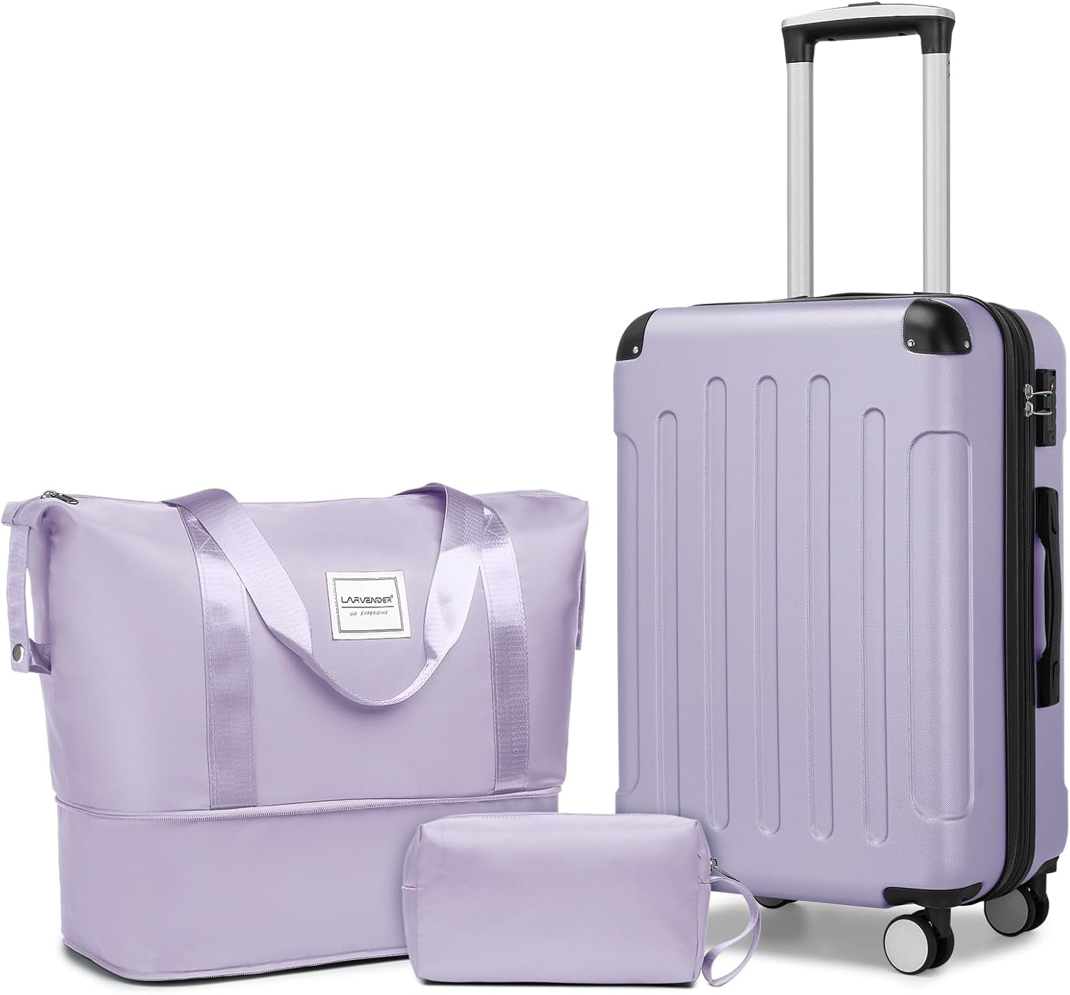 3 Piece Luggage Sets, Expandable Carry-On Luggage 22x14x9 Airline ...