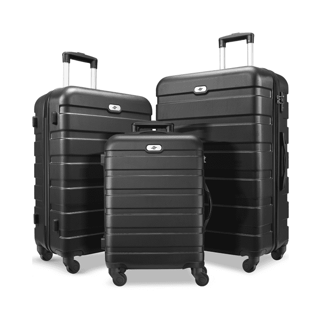 3 Piece Luggage Sets Hard Shell Suitcase Set with Spinner Wheels for ...