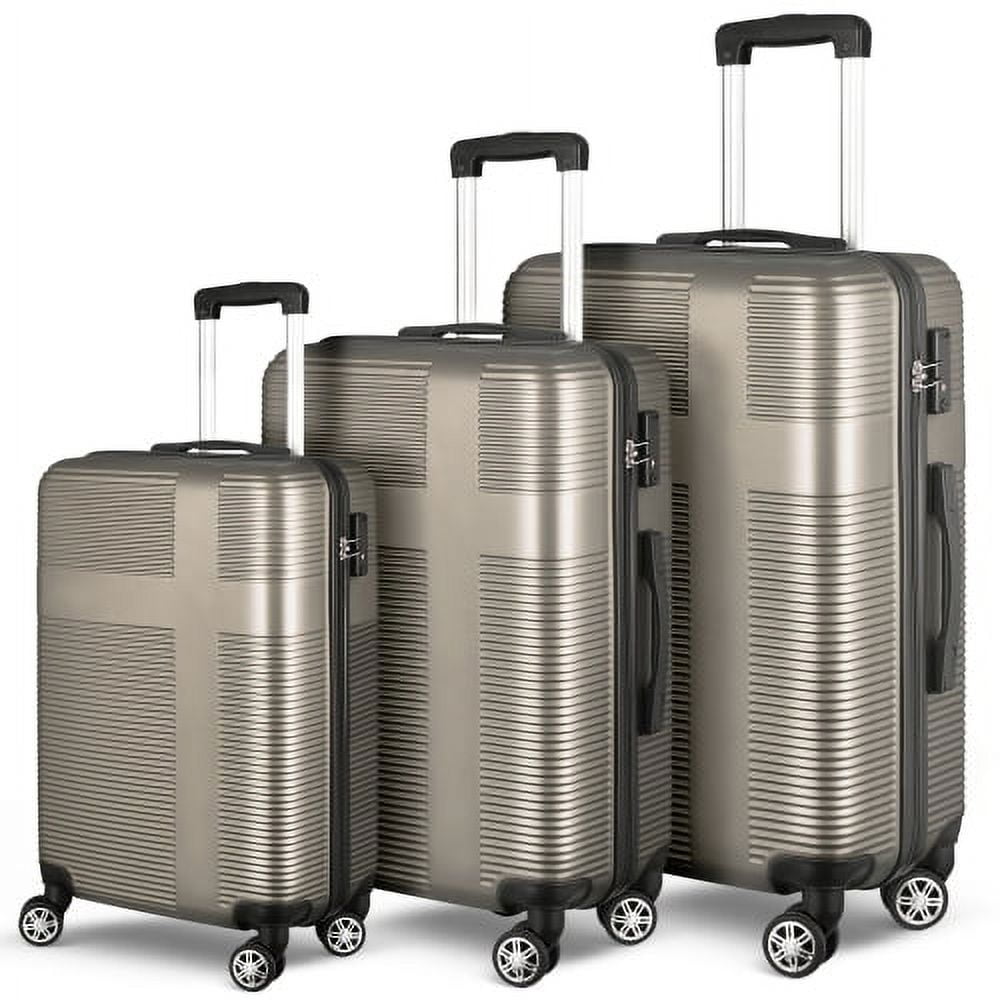 3 Piece Luggage Sets Hard Shell Suitcase Set with Spinner Wheels for ...