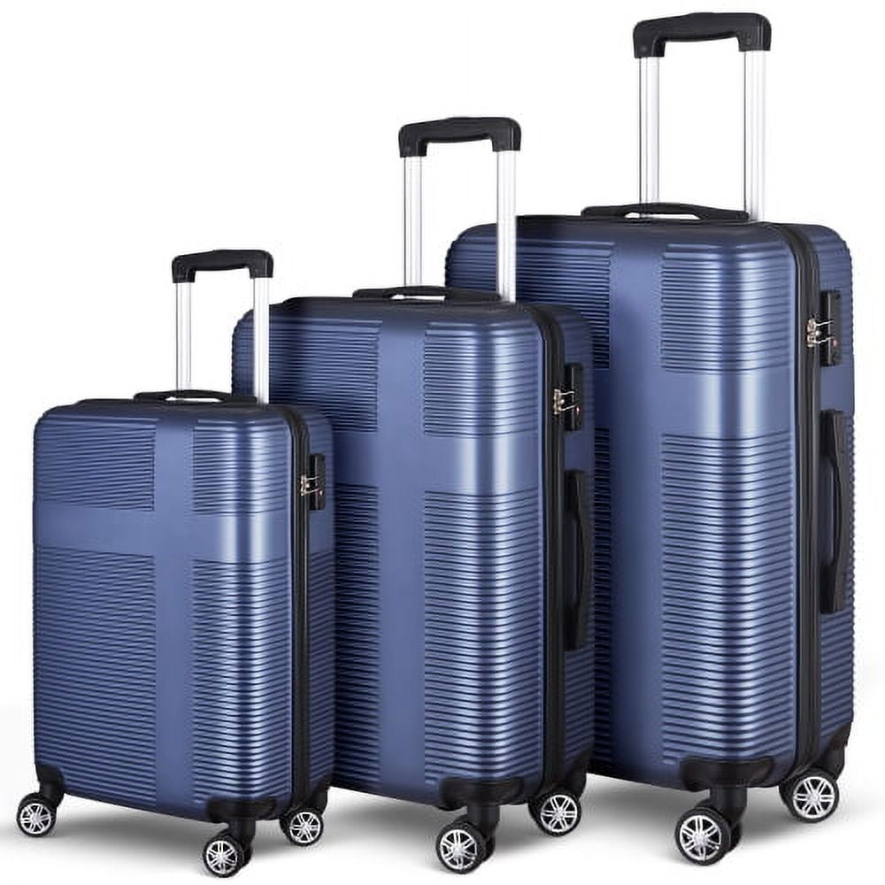 3 Piece Luggage Sets Hard Shell Suitcase Set with Spinner Wheels for ...