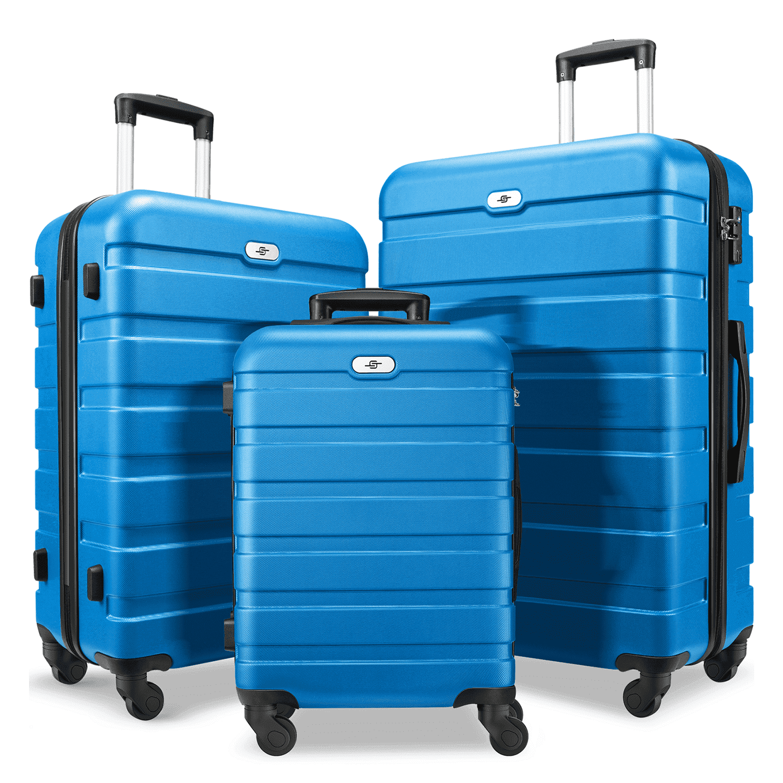 3 Piece Luggage Sets Hard Shell Suitcase Set with Spinner Wheels for ...