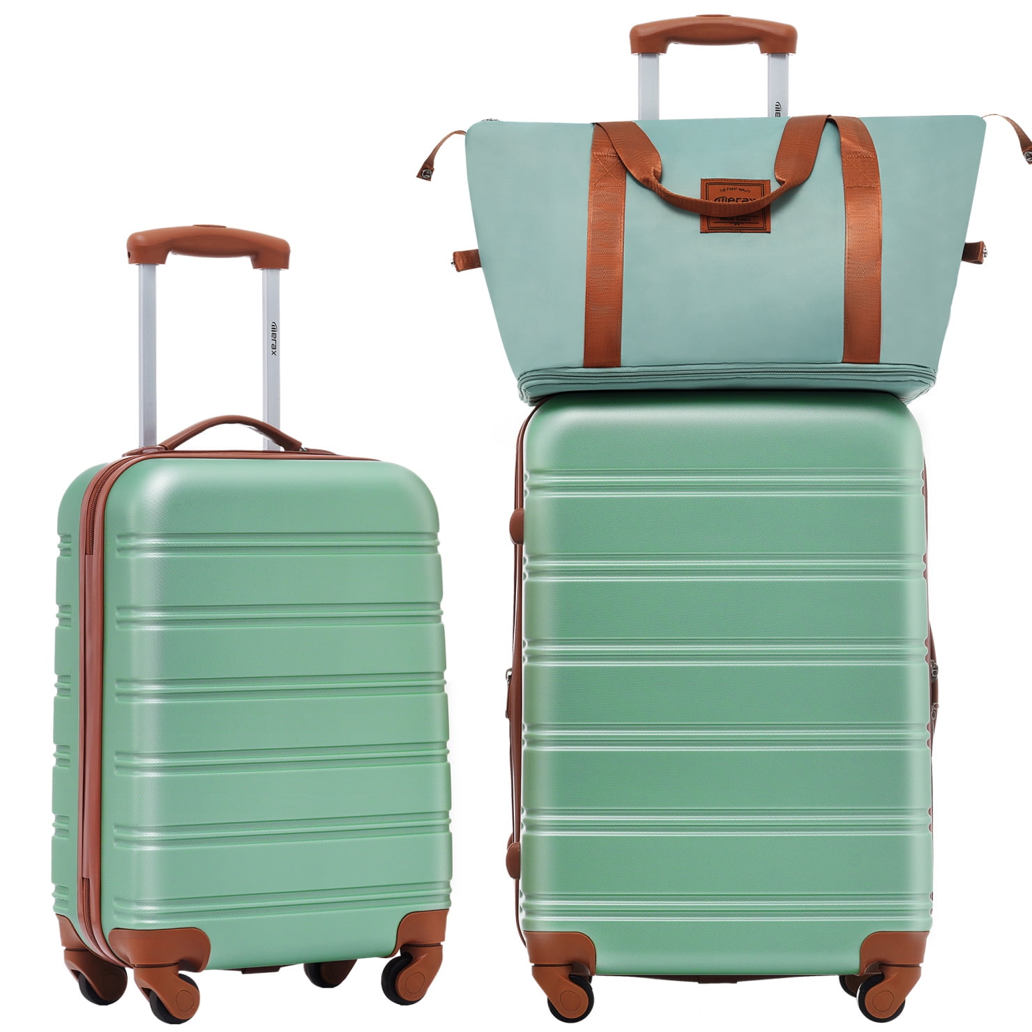 3 Piece Luggage Sets, Modern Suitcase with Spinner Wheels, TSA Lock ...