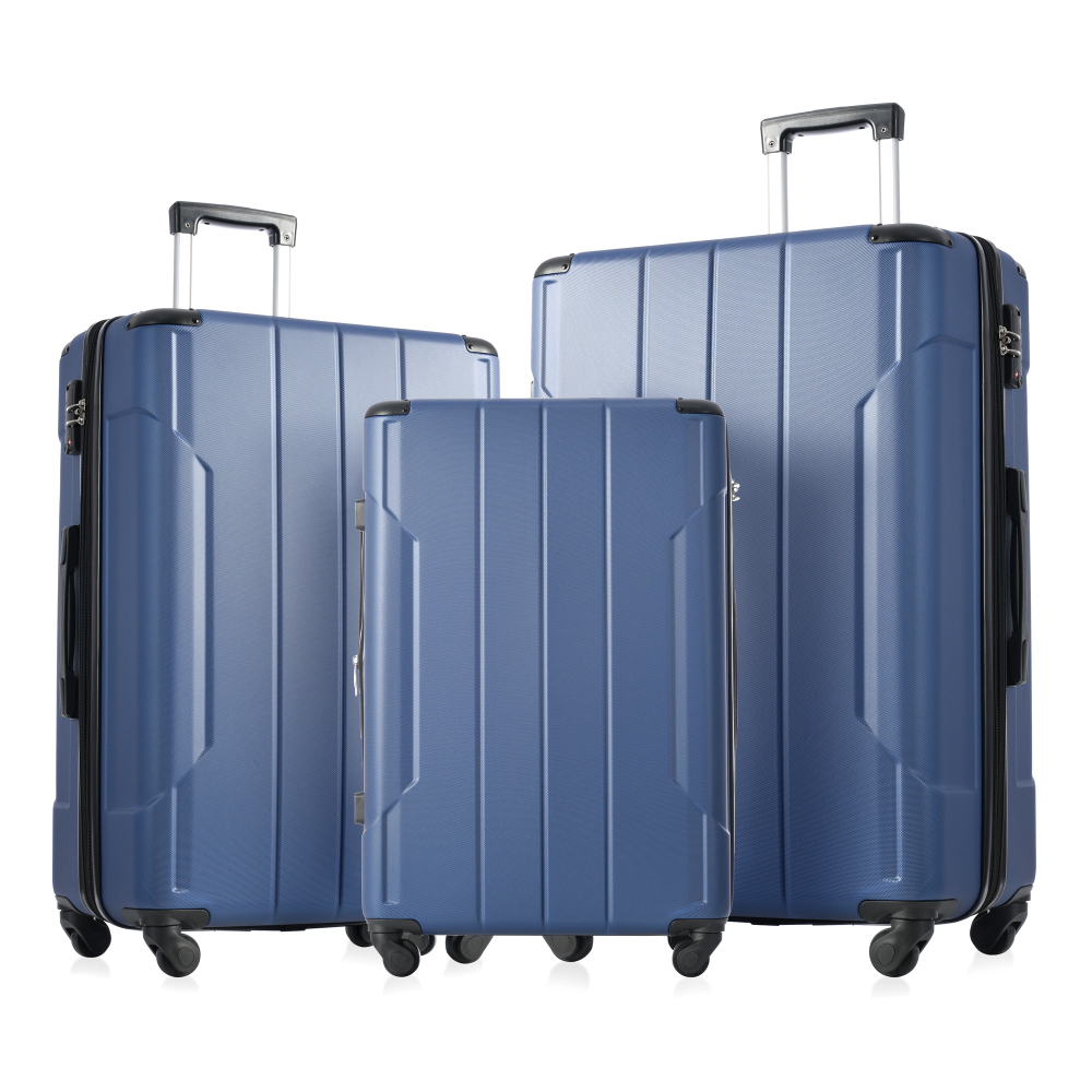 3 Piece Luggage Travel Set with Spinner Wheels, 24" and 28" Expandable ...