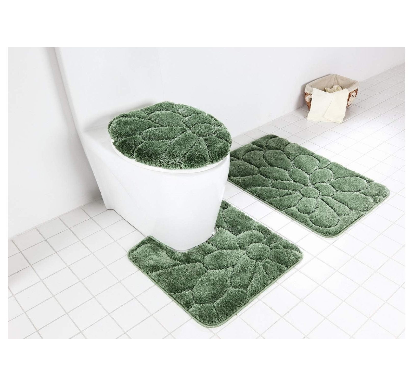 3-Piece Luxurious Ultra Soft Bath Rug Set. Sunflower Design. Bath Rugs ...
