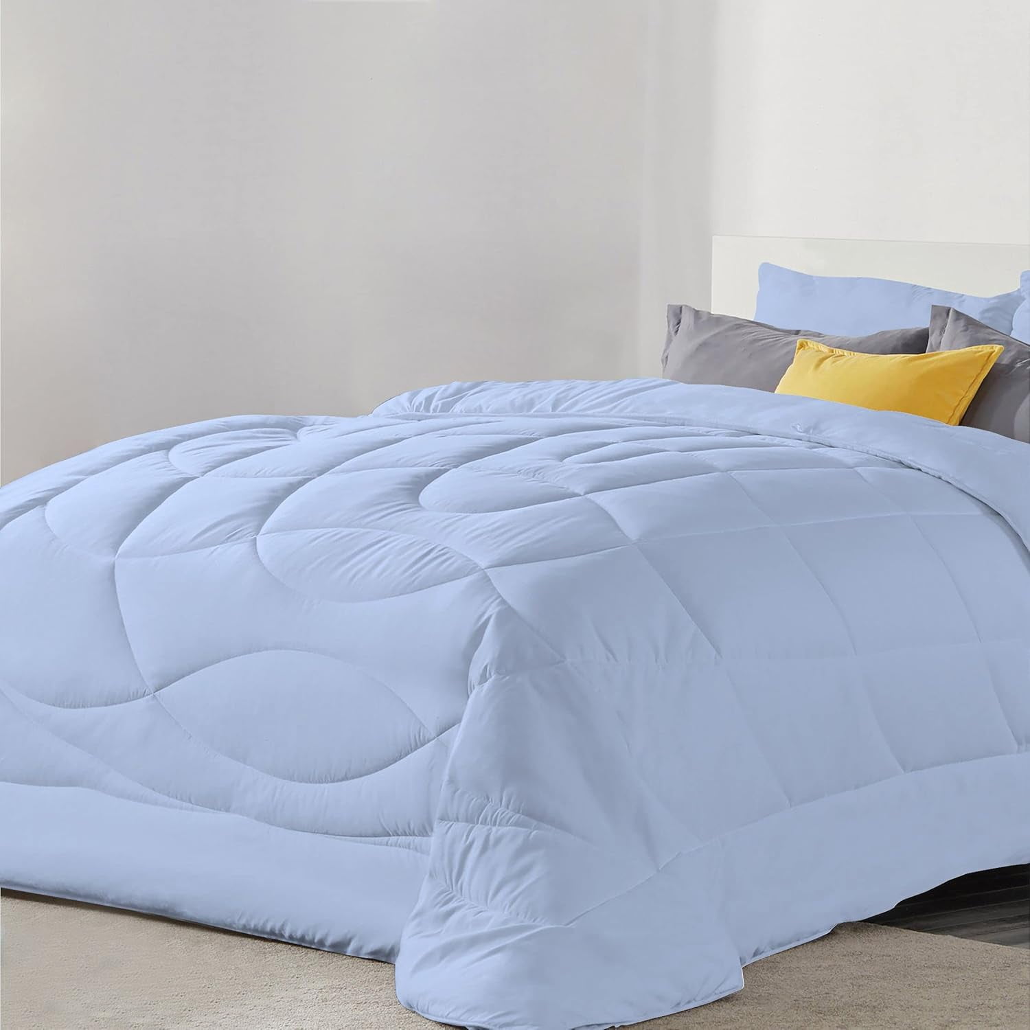 3 Piece Luxury U Shape Pattern Comforter By D.N.G. BEDDINGS Set Premium ...