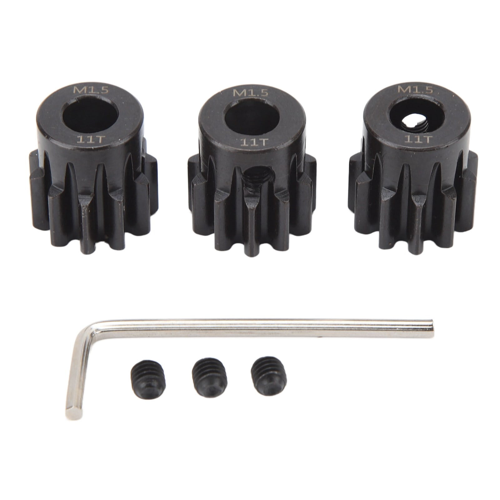 3-Piece M1.5 RC Car Gear Set, 8mm Inner Hole Steel Motor Gears for 1/5 ...