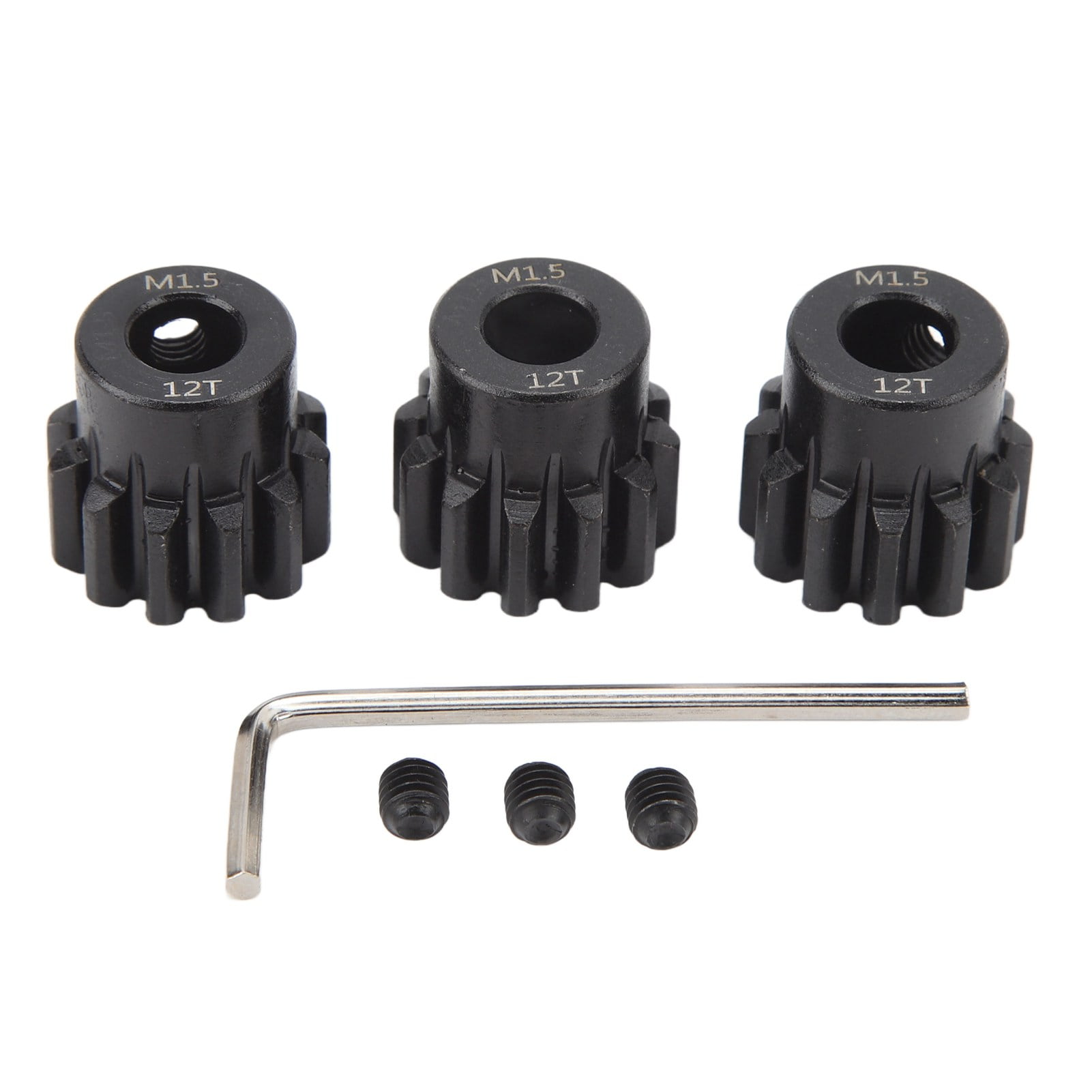 3-Piece M1.5 RC Car Gear Set - 8mm Inner Hole Steel Motor Gears for 1/5 ...