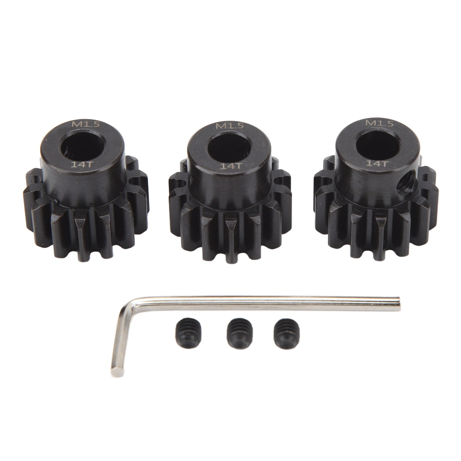 3-Piece M1.5 RC Car Gear Set - 8mm Inner Hole Steel Motor Gears for 1/5 ...