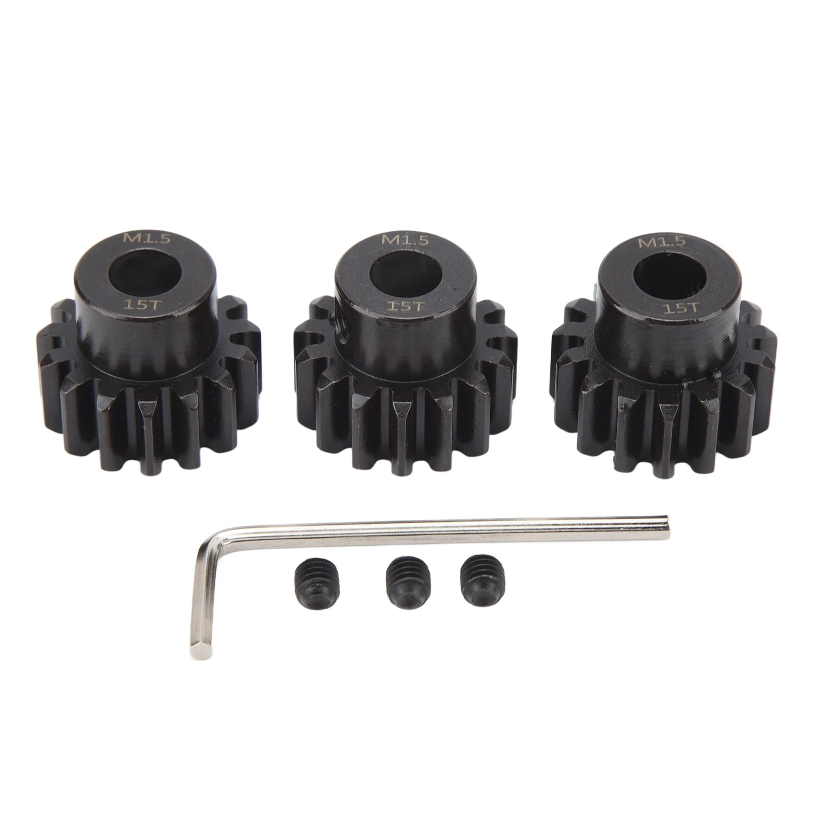 3-Piece M1.5 RC Car Gear Set - 8mm Inner Hole Steel Motor Gears for 1/5 ...