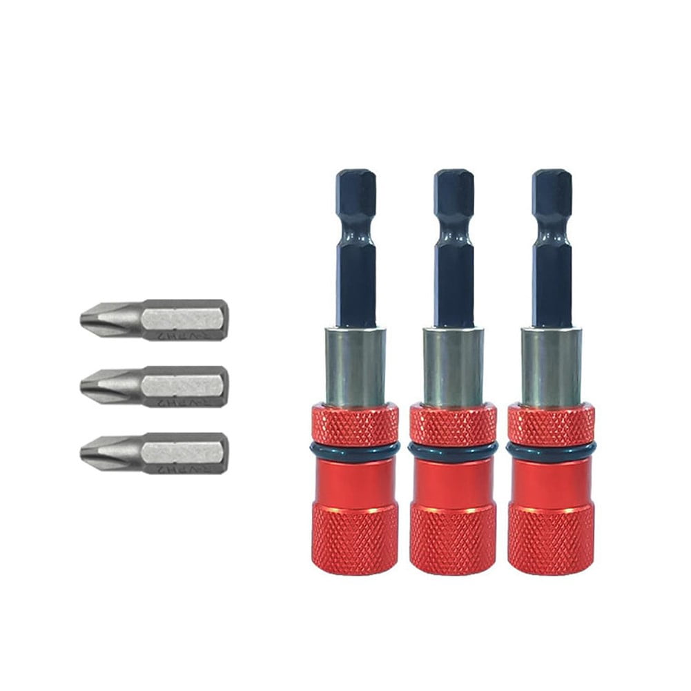 3-Piece Magnetic Bit Holder Set:for Durable,Adjustable Depth & Easy ...