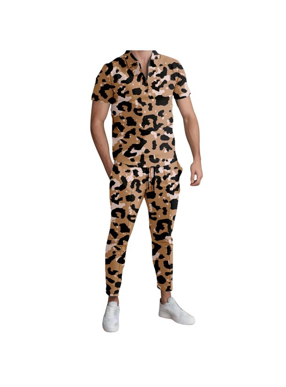 Leopard Print Suit Mens