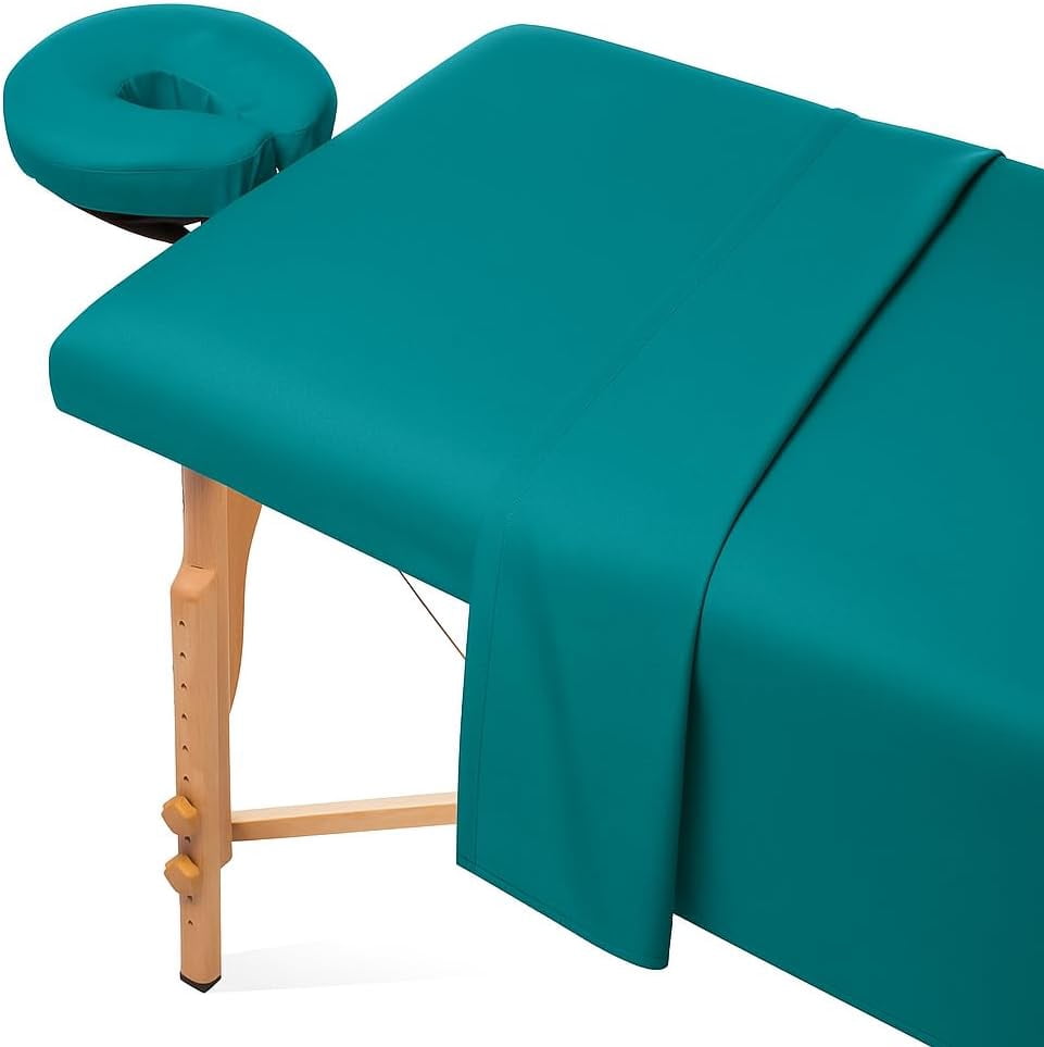 3-Piece Massage Table Sheet Set, 600 Thread Count Giza Cotton, Soft ...
