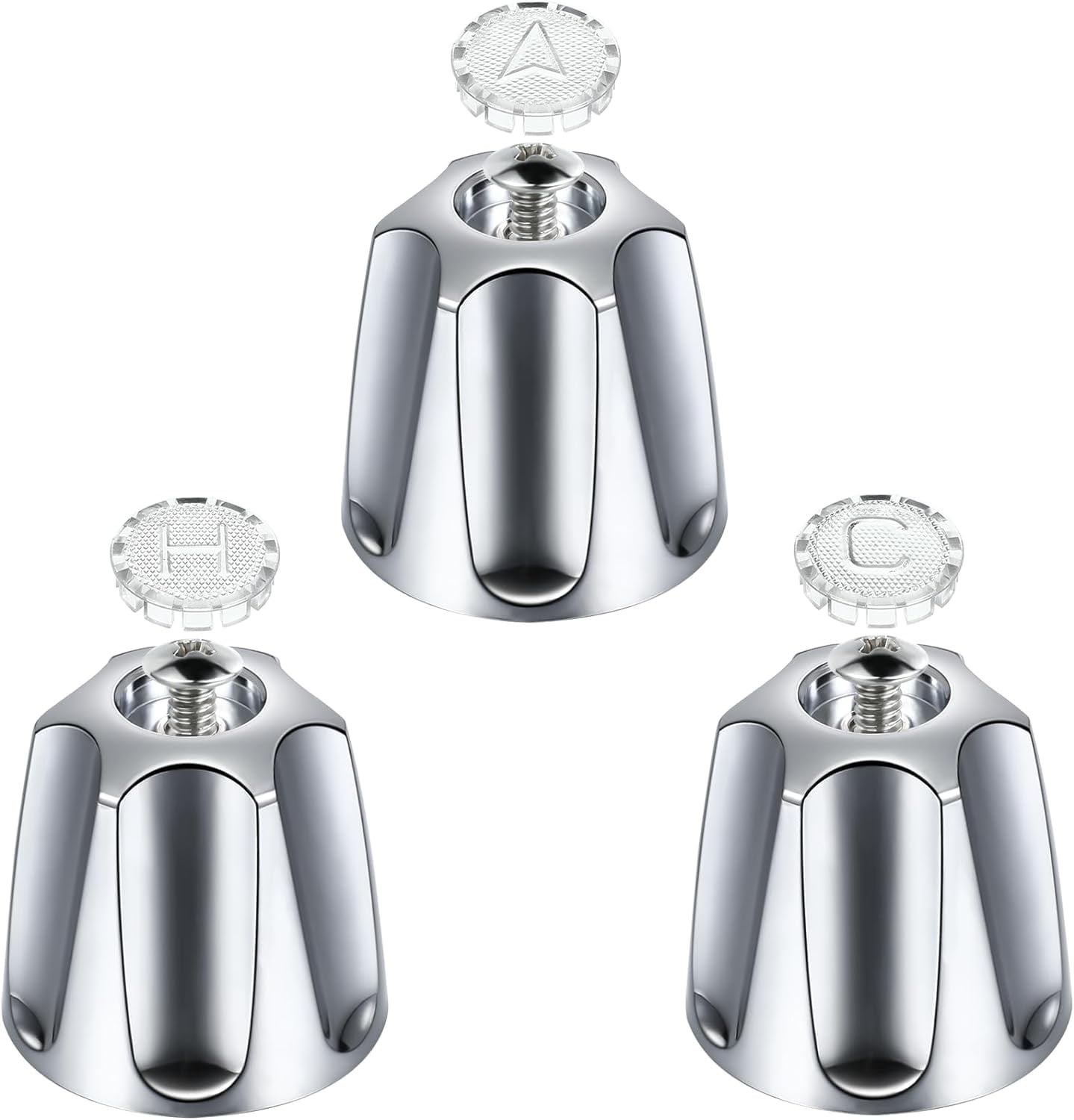 3 Piece Metal Shower Knob Replacement Compatible with Price/Pfister ...
