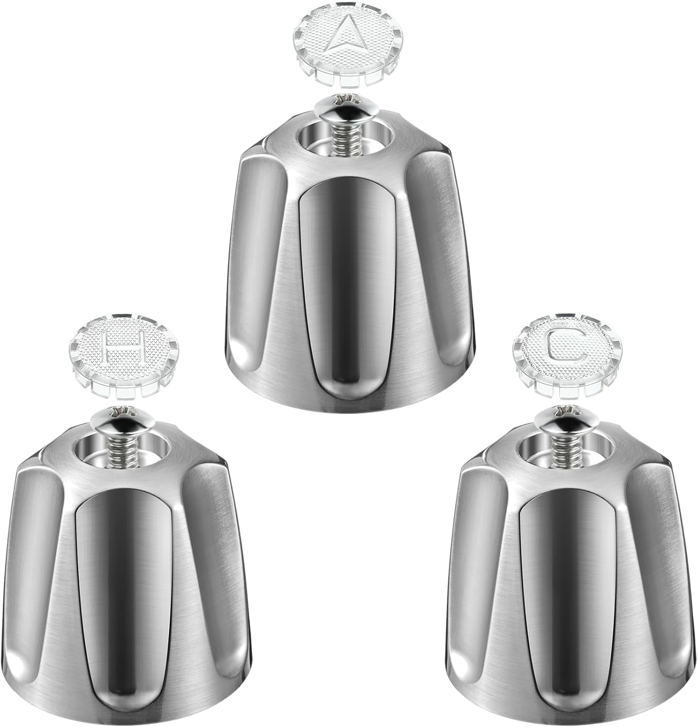 3 Piece Metal Shower Knob Replacement Compatible with Price/Pfister ...