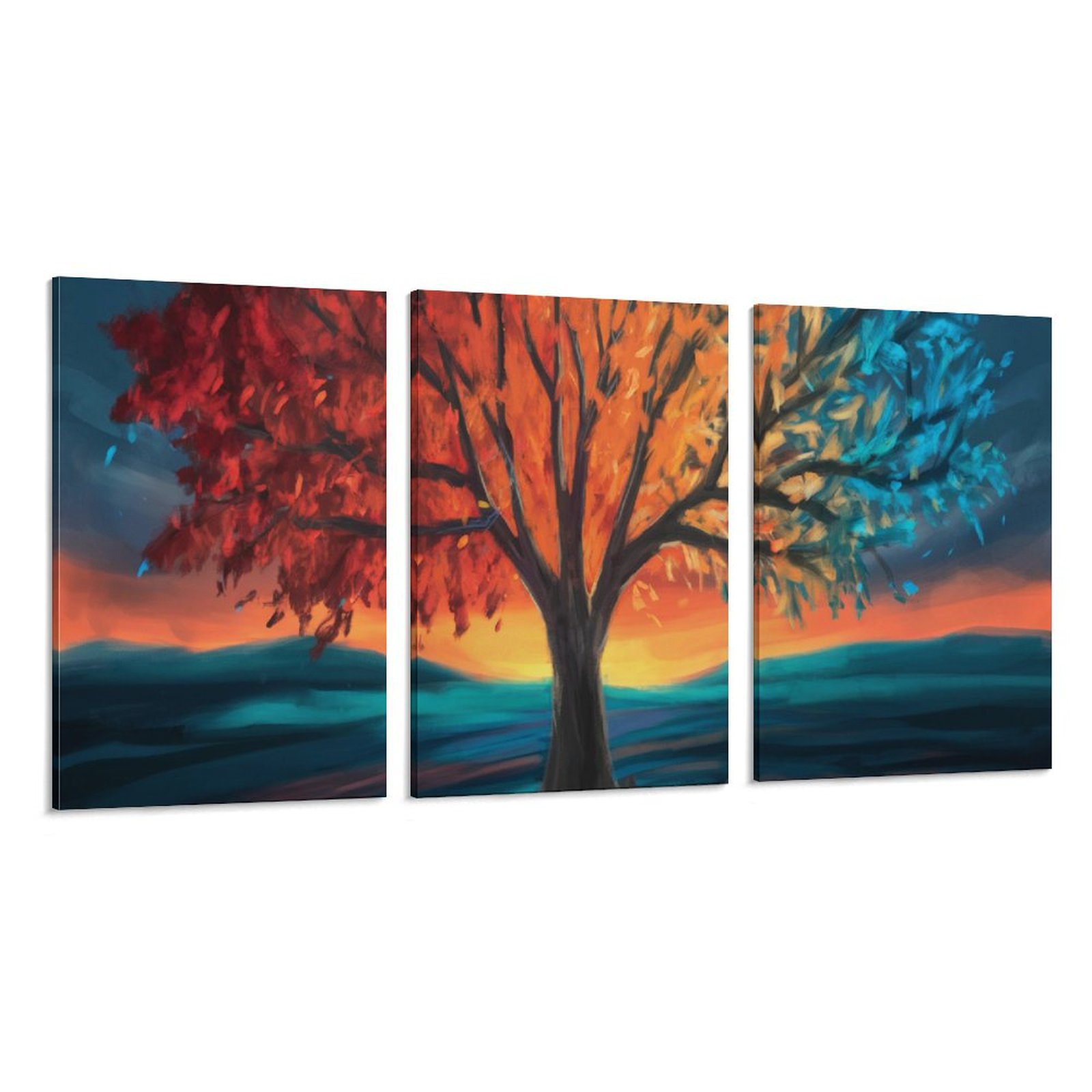 3 Piece Modern Canvas Wall Art Prints -Extra-Large Tree of Life 6Indoor ...
