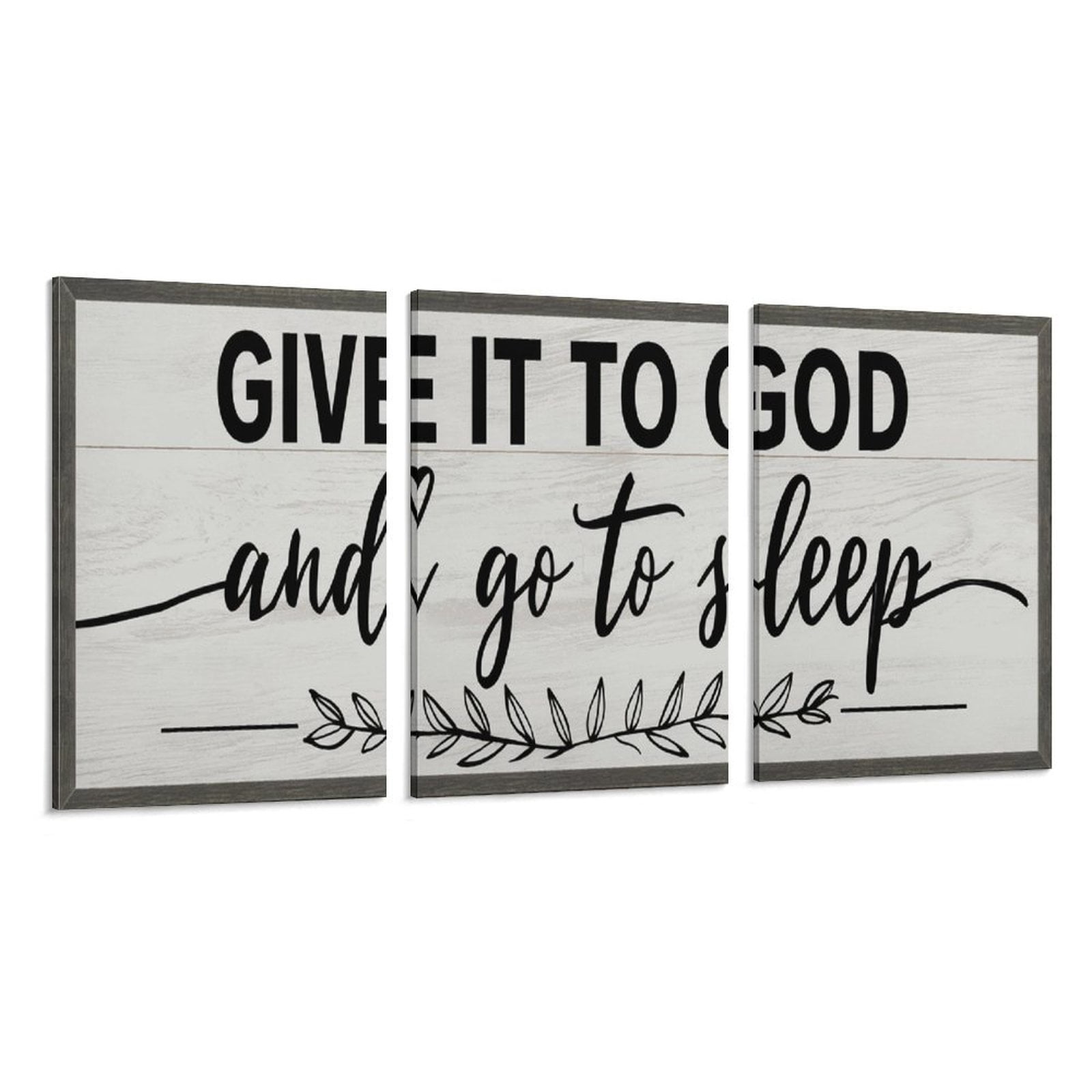 3 Piece Modern Canvas Wall Art Prints -Unframed Give It To God And Go ...