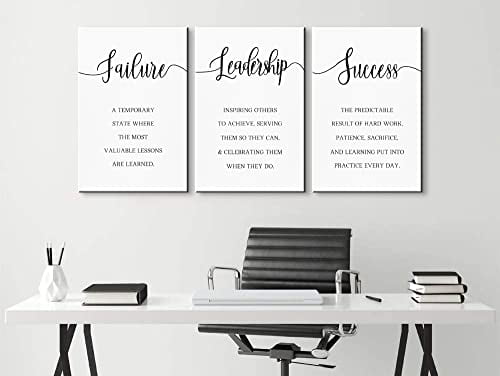 3 Piece Motivational Wall Art Motivational Poster Failure Leadership ...