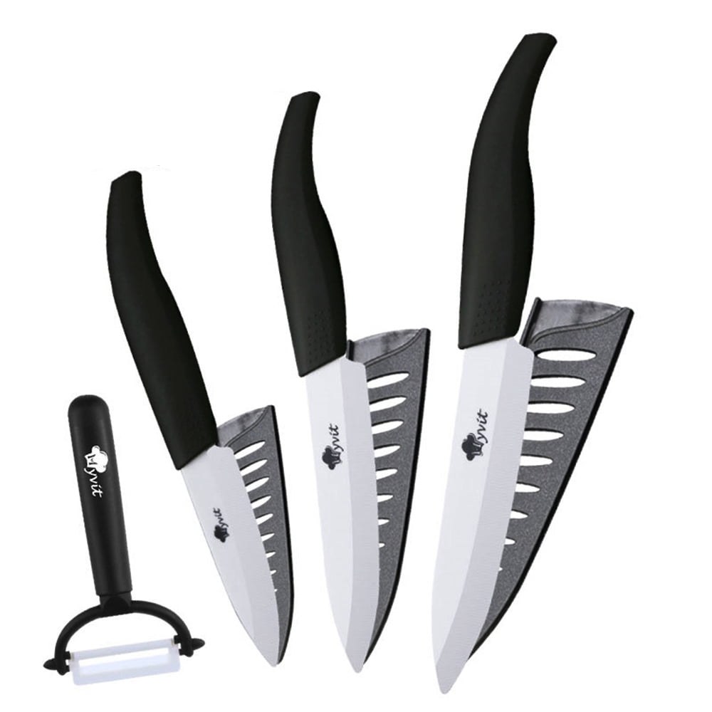 3-Piece Myvit Kitchen Knives Set 5-inch Sharp Ceramic Blade Knife 4 ...