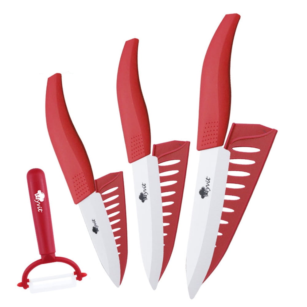 3-Piece Myvit Kitchen Knives Set 5-inch Sharp Ceramic Blade Knife 4 ...