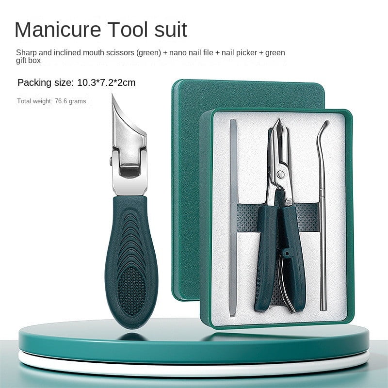 3-Piece Nail Clippers Set, Beak Angle Ingrown Toenail Clipper With ...