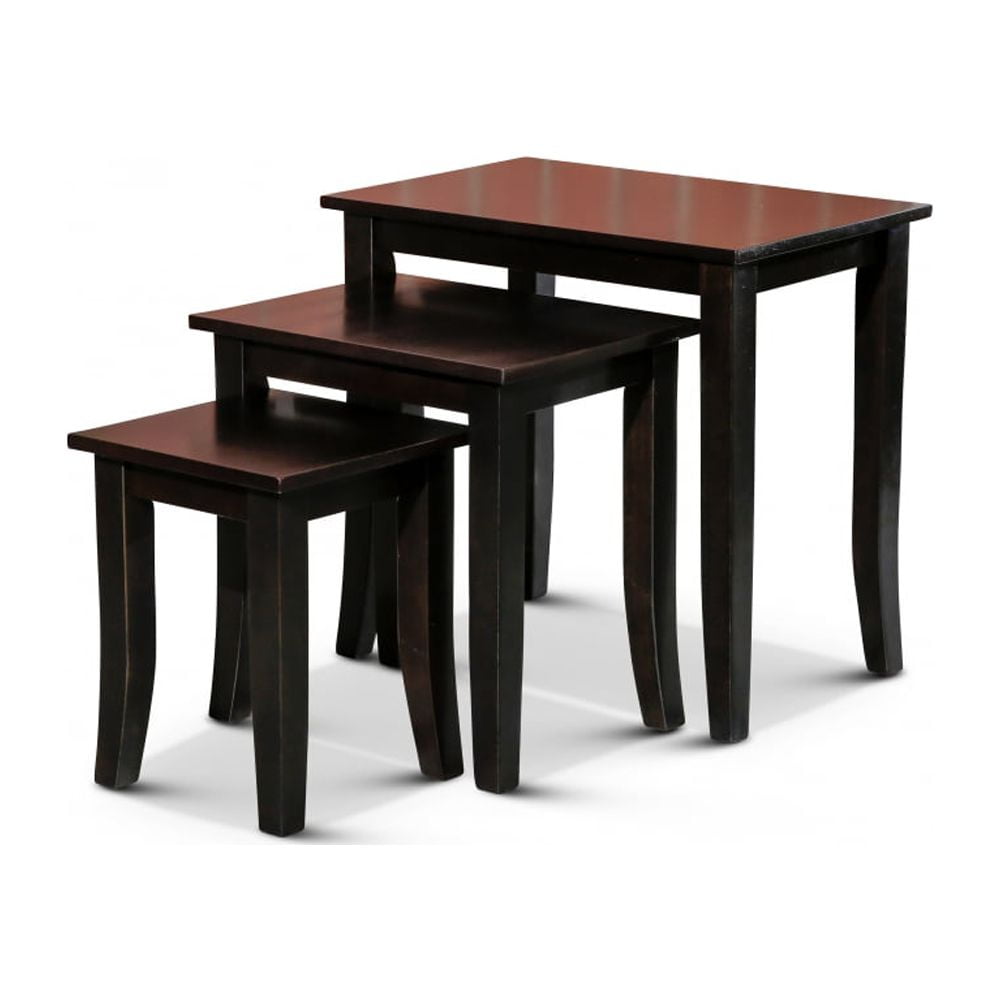 3-Piece Nesting Tables Indoor Living Furniture Collection, Vintage Side End Tables Living Room ...