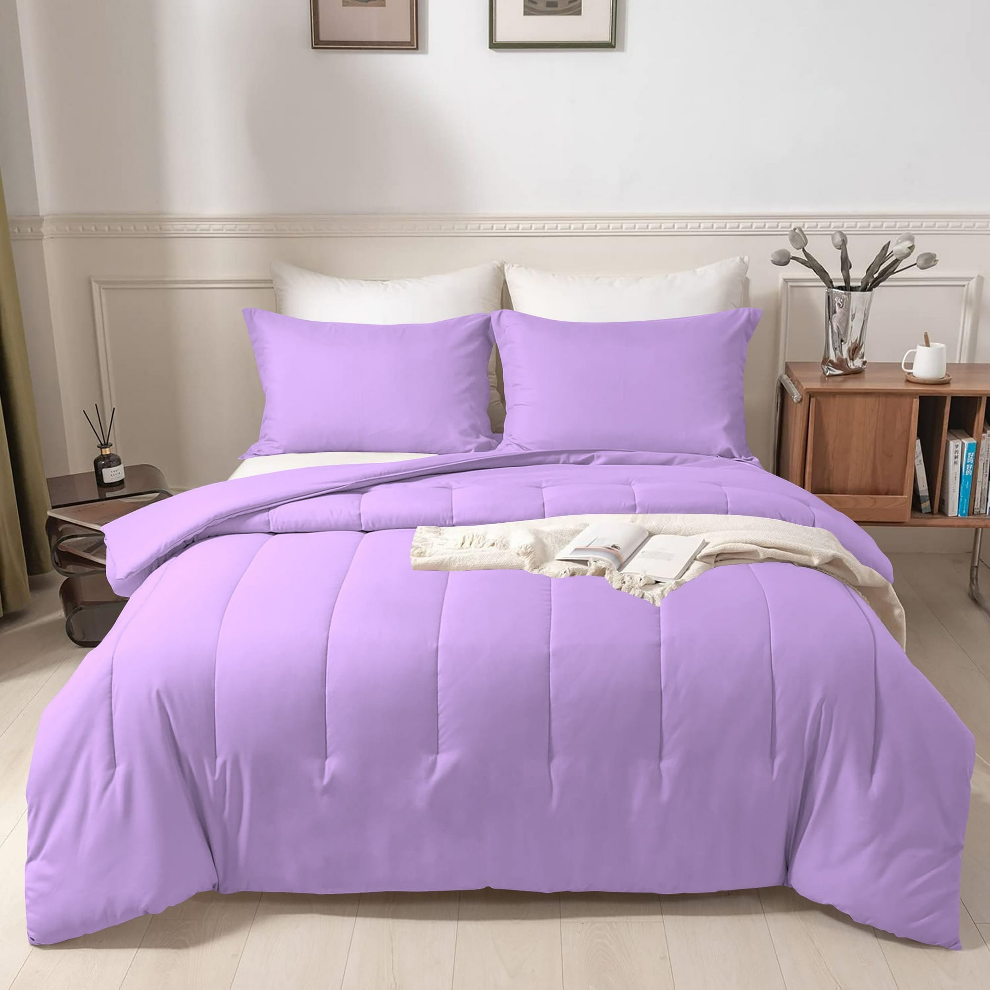 3 Piece New Straight Line Pattern Comforter Set, 800 TC, 100% Egyptian ...