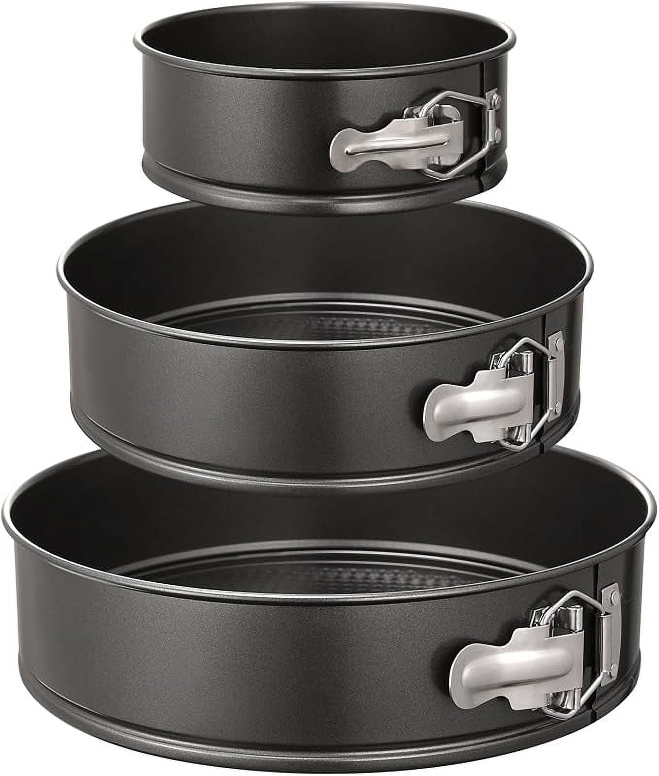 3-Piece Nonstick Springform Pan Set - Leakproof Cheesecake Pans (6", 8 ...