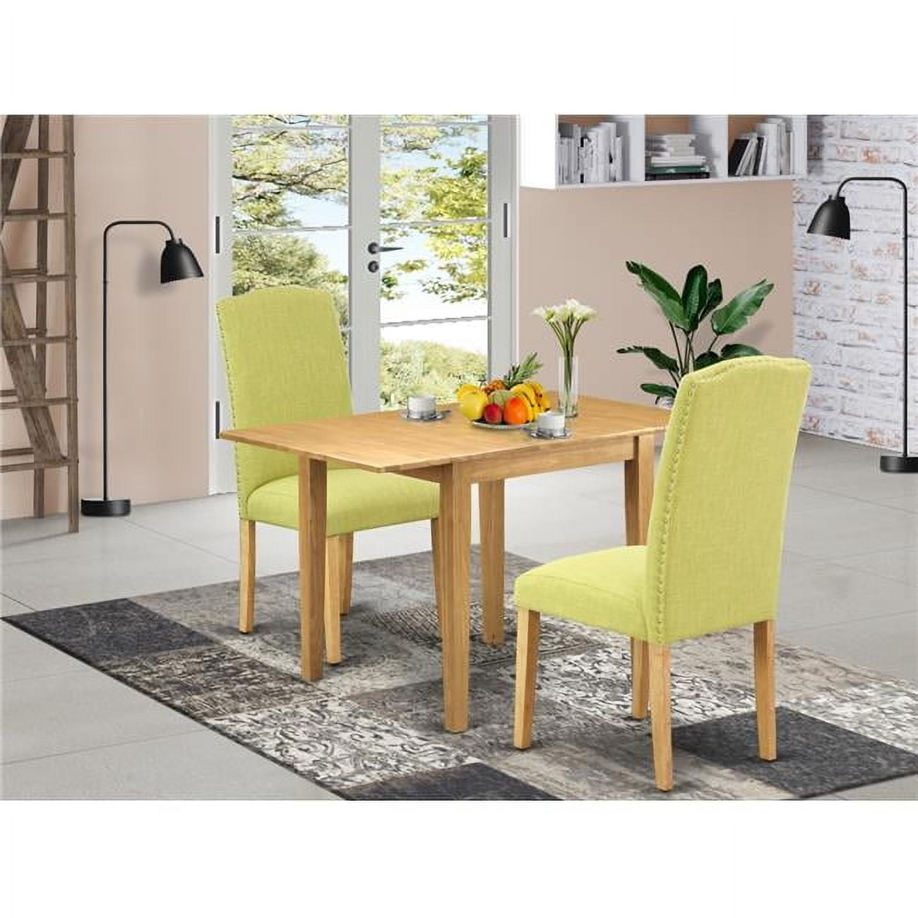 3 Piece Norden Modern Dining Table Set - Limelight & Oak - Walmart.com