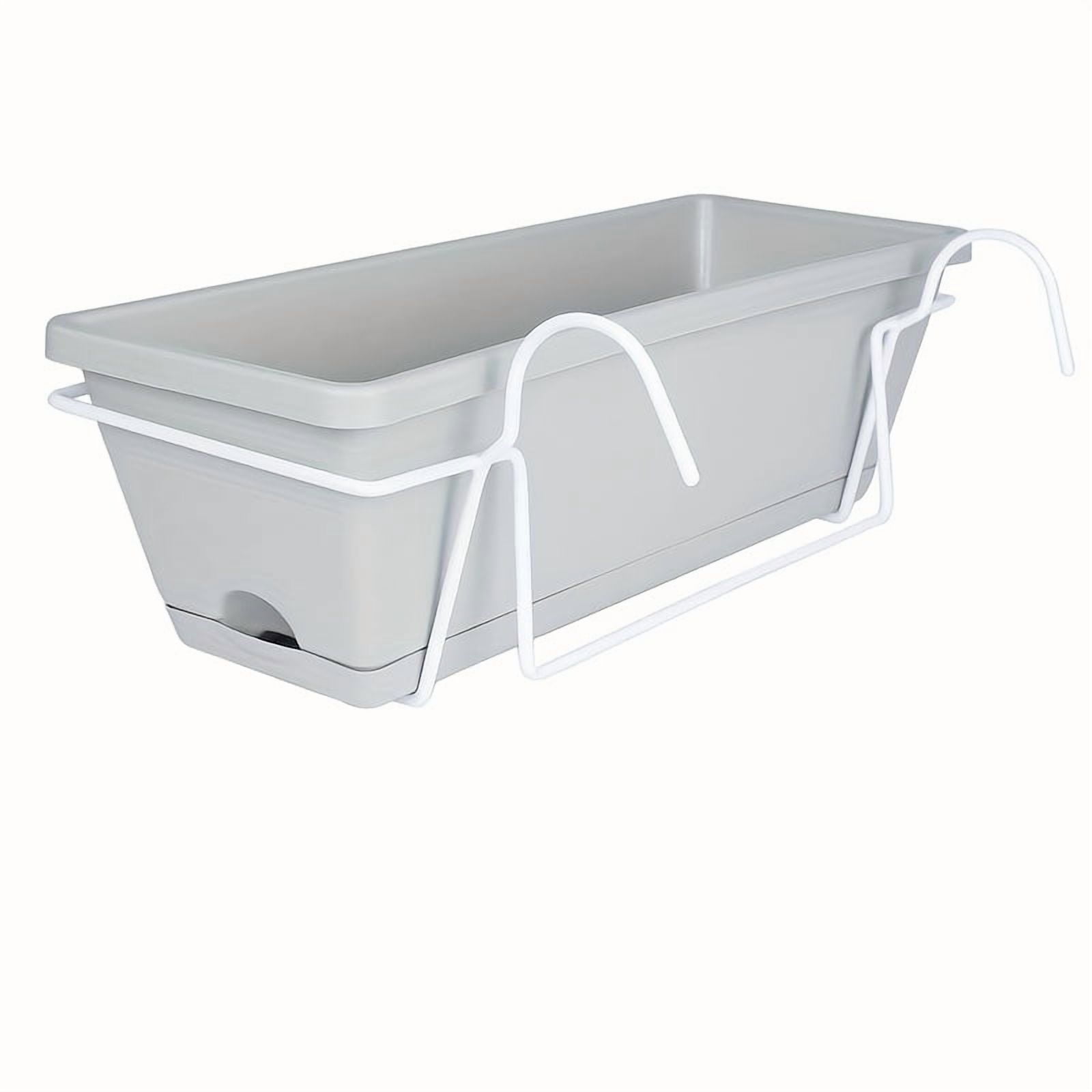 3-Piece Nordic Planter Set – Rectangular Hanging Planters w/ Trays ...