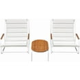 3-Piece Patio Furniture Set 2 All-Weather Teslin Chaise Lounge Chairs ...