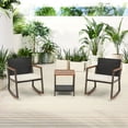 3 Piece Patio Set, Outdoor Furniture Wicker Bistro Set Rattan Chair ...