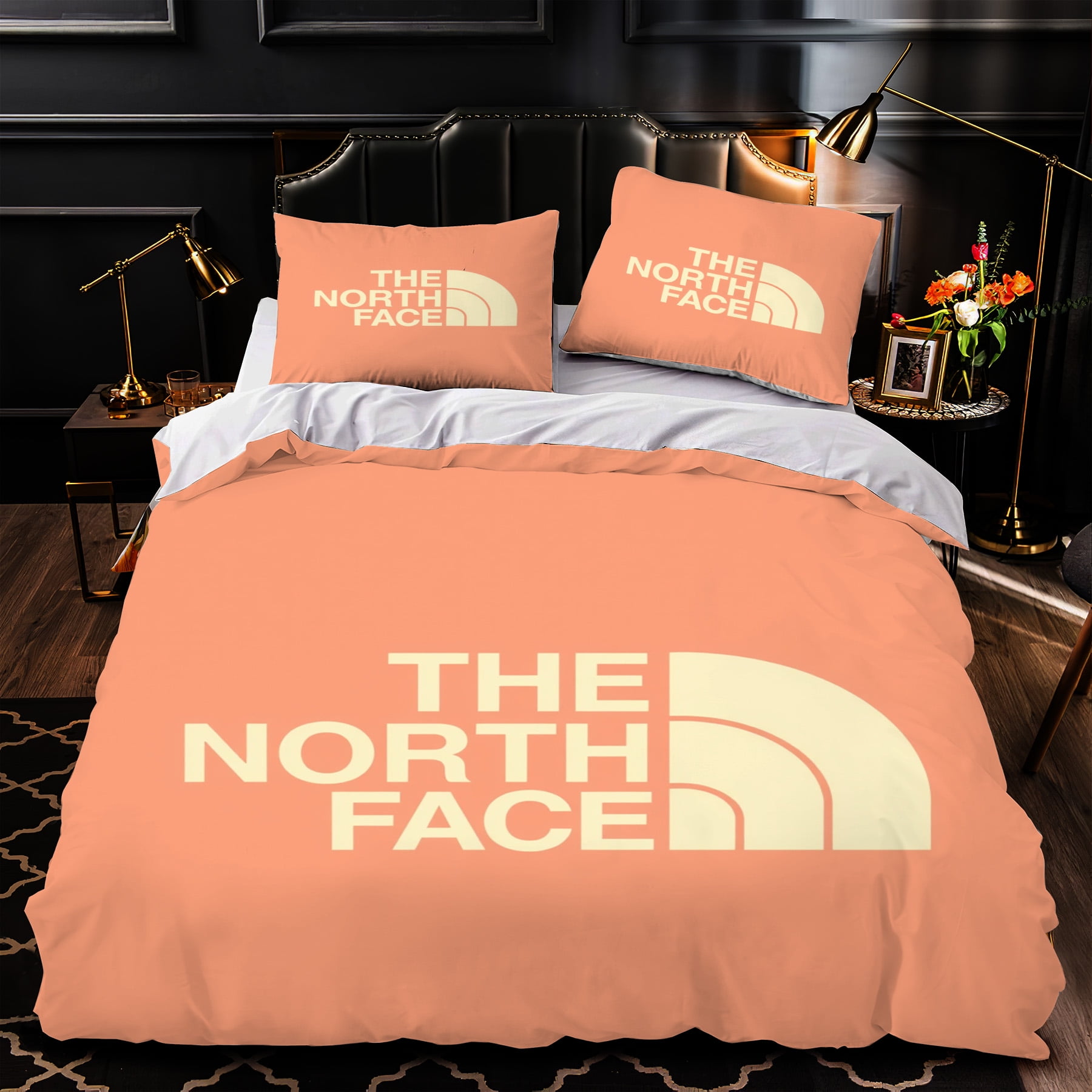 3-Piece Peach Duvet Cover Set Modern Design for Stylish Bedrooms ...