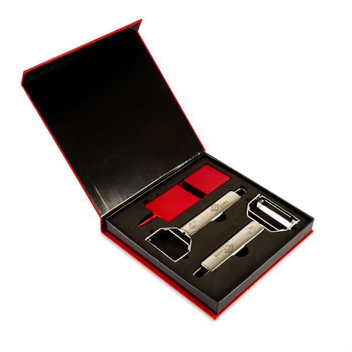 3 Piece Peeler Set - Peeler, Julienne & Mini Mandolin Chopping Board ...