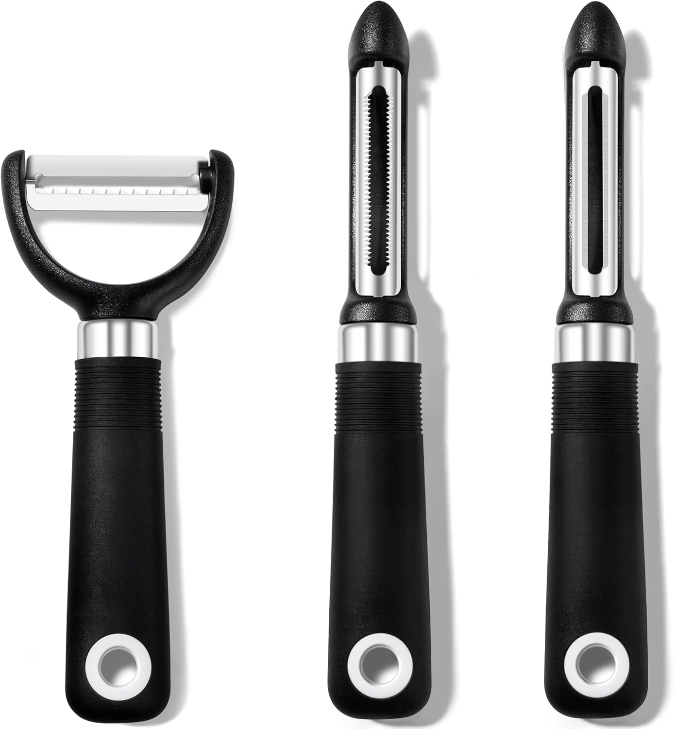 3-Piece Peeler Set, Premium Swivel Vegetable Peeler, Kitchen Gadgets ...
