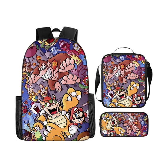 3-Piece Plumber Student Bookbag Sets – Super Brothers Video Game ...