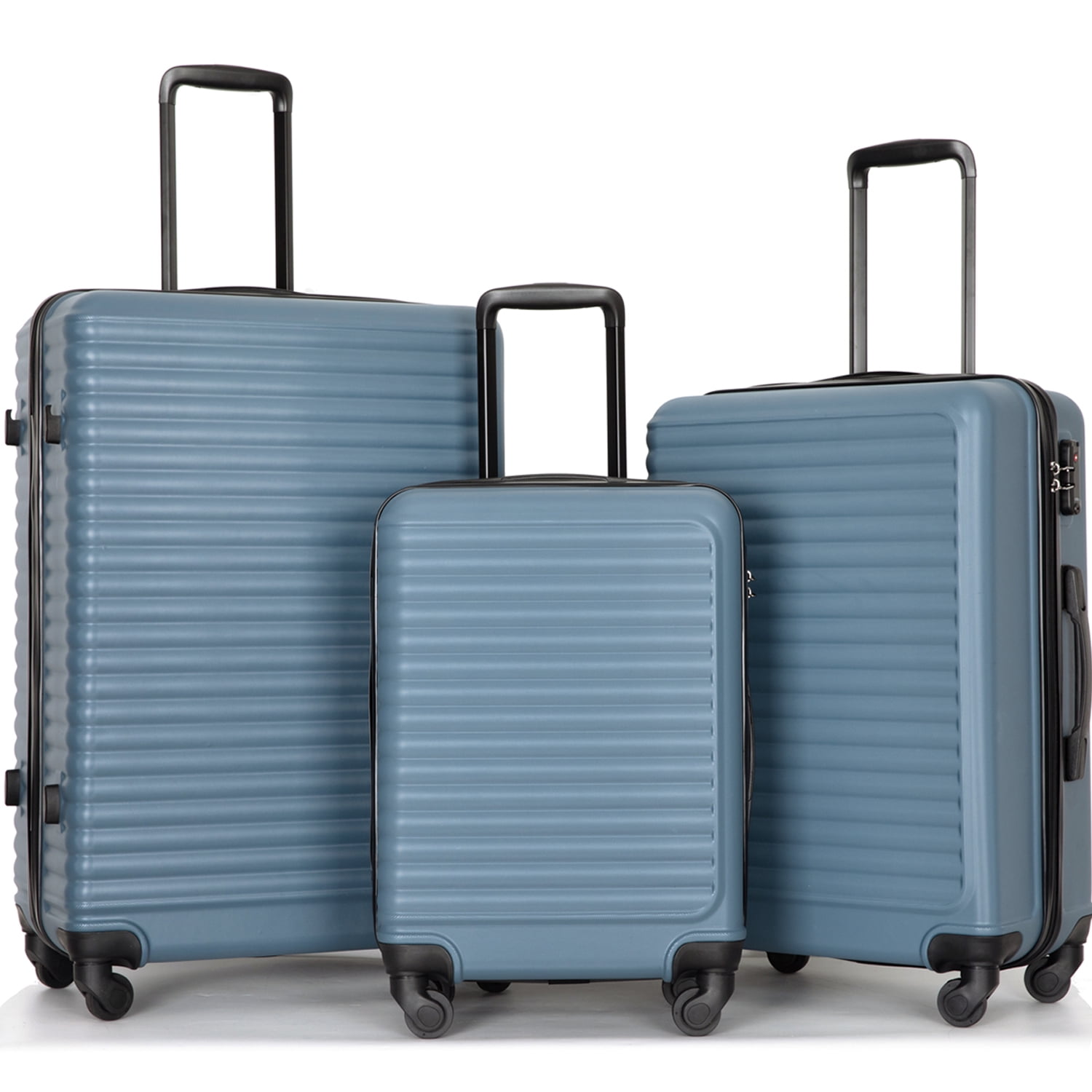 3 Piece Portable Luggage Set, Lightweight Carry on Luggage for Airplane ...