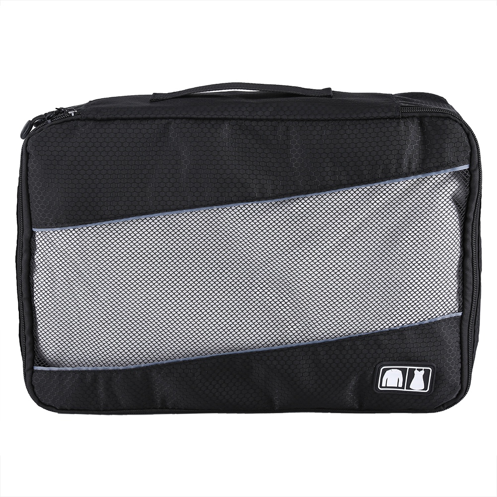 3-Piece Portable Pouches for Luggage Storage, Black Travel Clothing ...