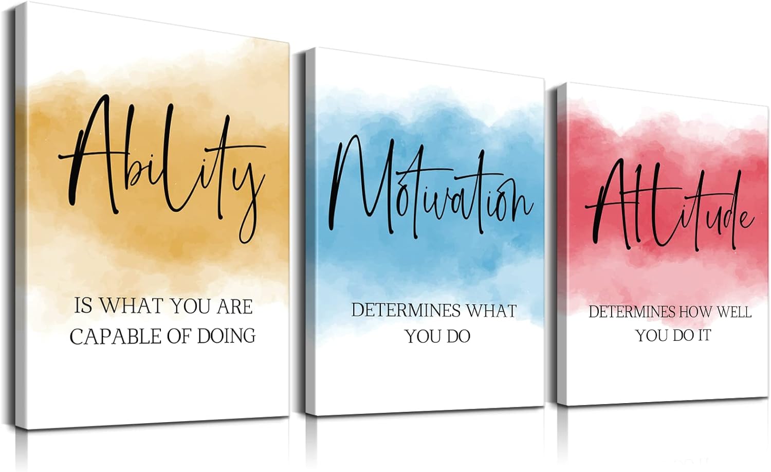 3 Piece Positive Affirmations Wall Decor Motivational Poster Motivation ...