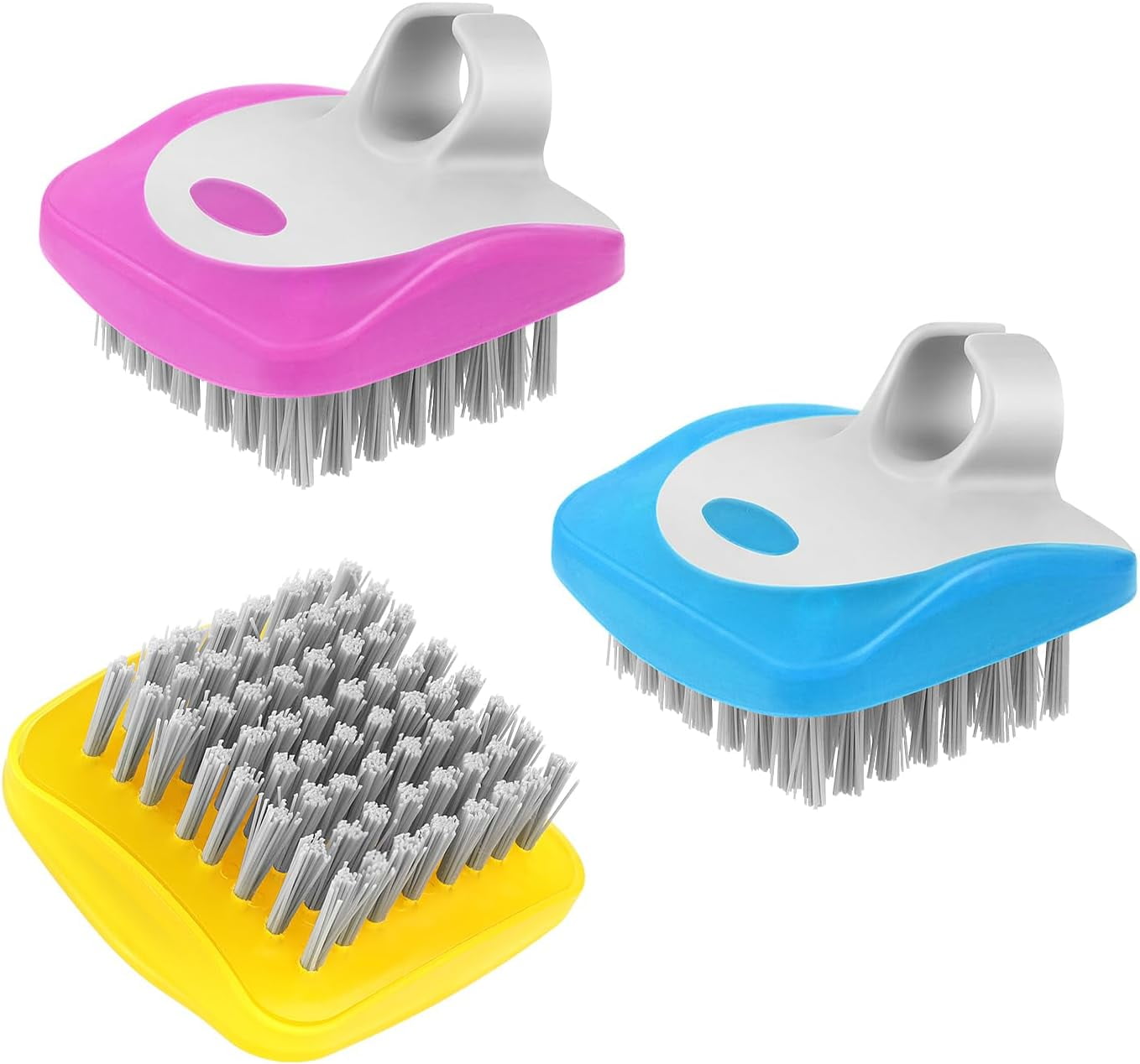 3 Piece Potato Scrubber Brush Vegetable Brush Comfortable Finger Grip ...