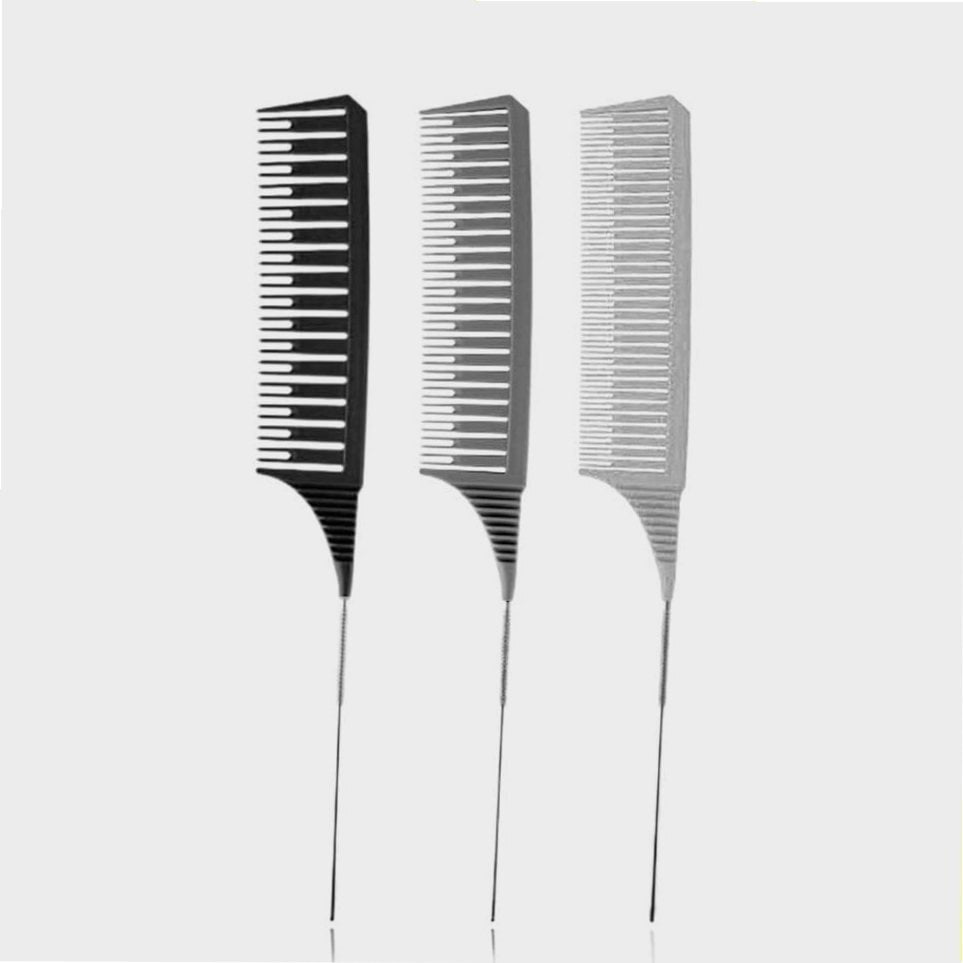 3 Piece Professional Dyeing Hair Comb Set Highlight Combs for Hair ...