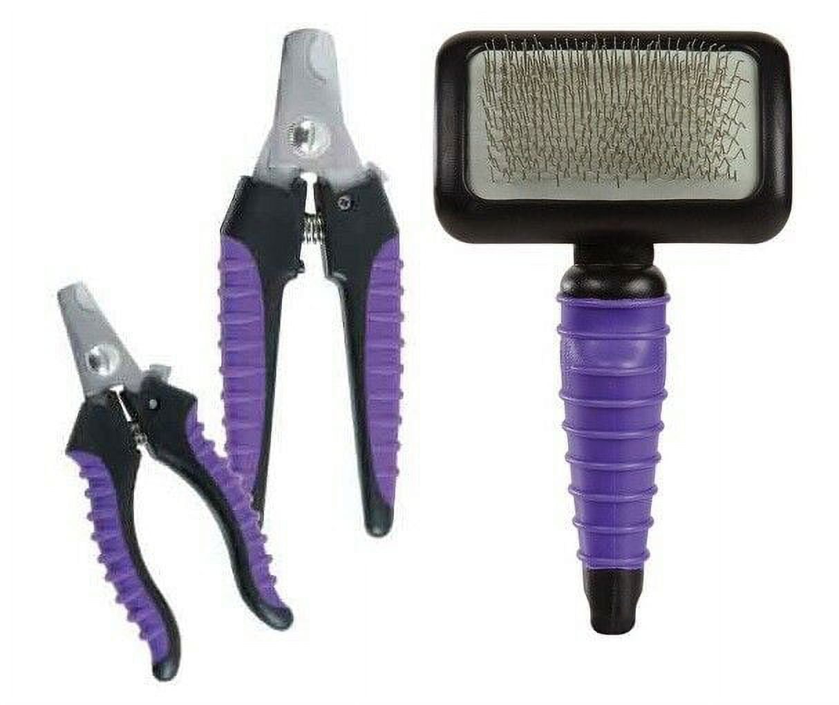 3 Piece Purple Dog Grooming Tool Kit Basic Professional Groomers ...