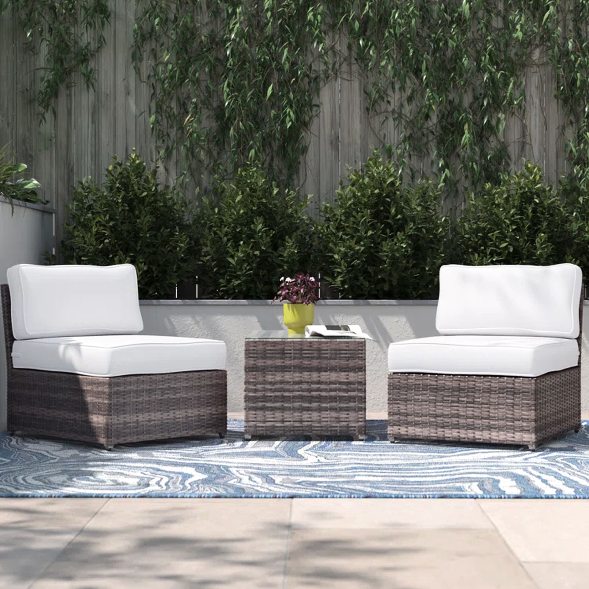 3-Piece Rattan Conversation Group | Relax with Refreshments on Patio ...