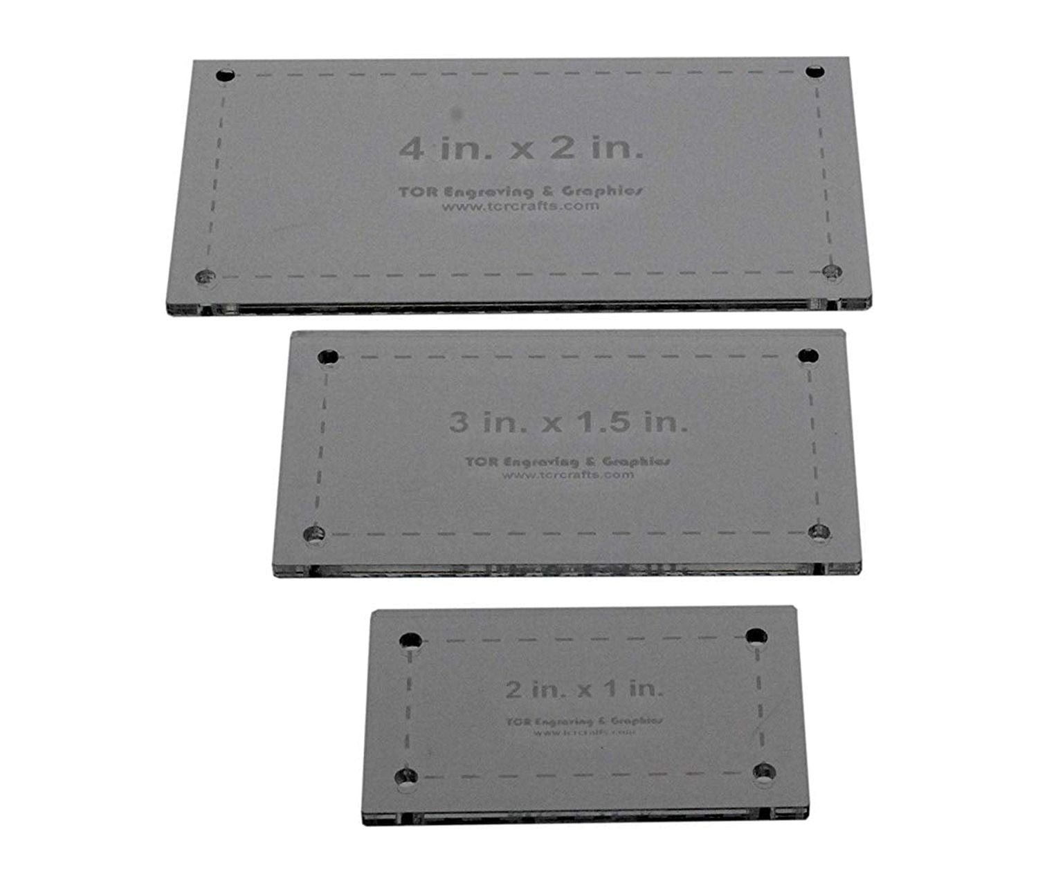 3 Piece Rectangle Set 3x1, 3x1.5, 4x2-1/8" - Walmart.com