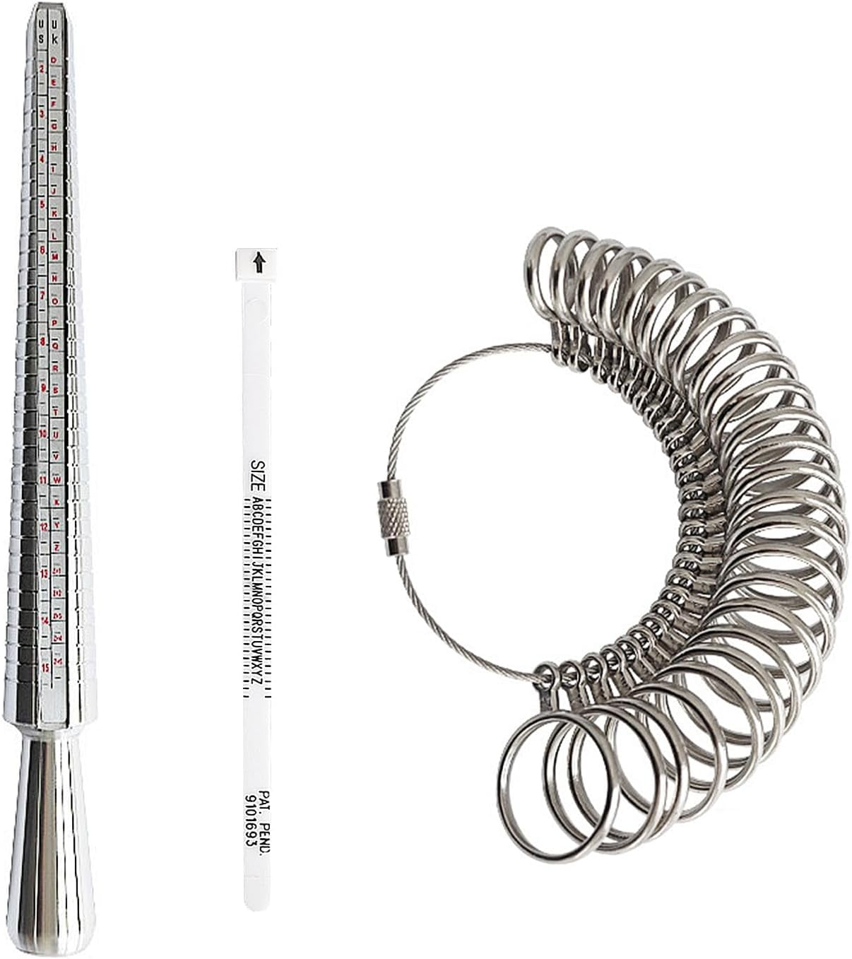 3 Piece Ring Measuring Set, Finger Sizing Tool, Ring Size UK ...