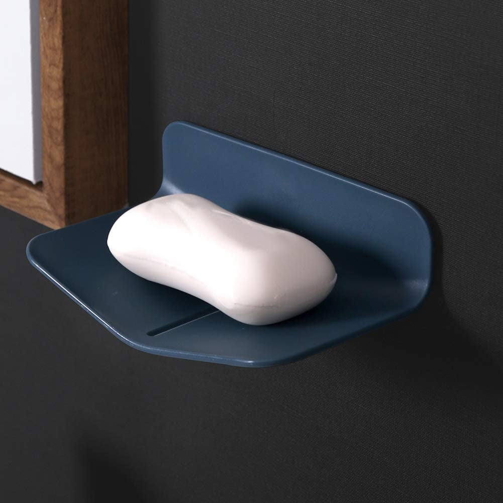 3 Piece Rubber Soap Dish No Drilling Self-Draining Soap Disc For ...