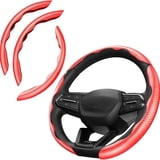 3-Piece Segmented Anti-Slip Steering Wheel Cover Set - Carbon Fiber ...