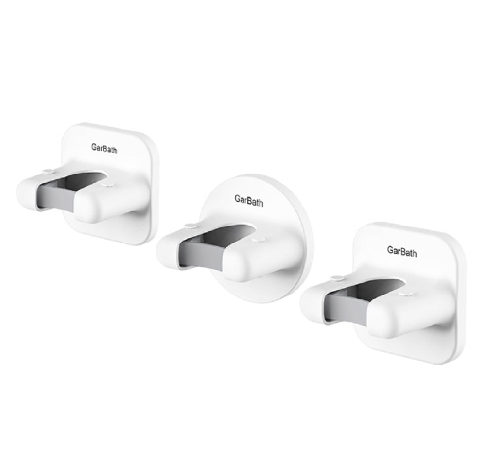 3-Piece Self-Adhesive Broom Holder Set – Wall-Mounted Gripper Racks for ...