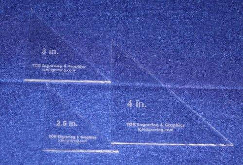 3 Piece Set 1/8" Triangle Sizes. You Get One of Each, 2 1/2", 3", 4" 1/ ...