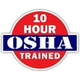 3 Piece Set |10 Hour OSHA Trained Red White and Blue Helmet Sticker ...