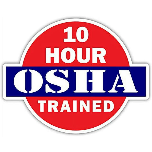 3 Piece Set |10 Hour OSHA Trained Red White and Blue Helmet Sticker ...